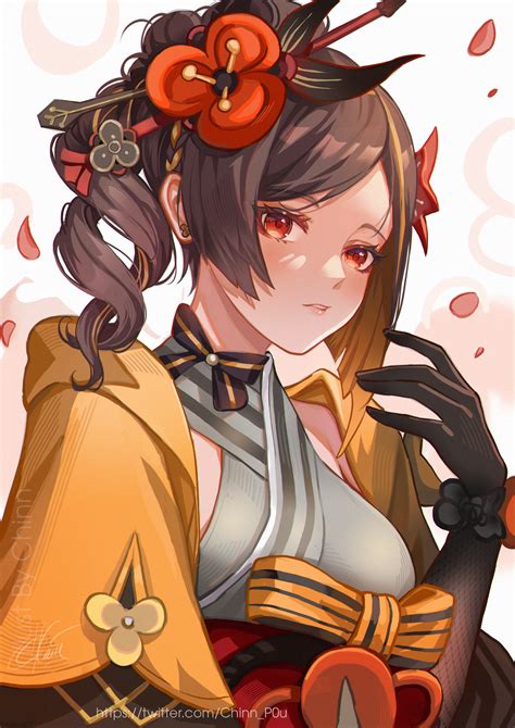 Chiori Genshin Impact Drawn By Chinnpou Danbooru