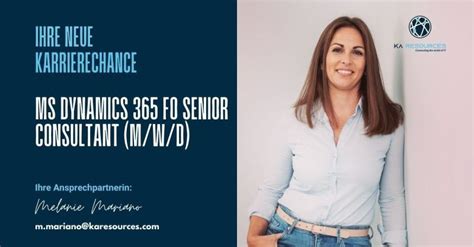 💼 Ms Dynamics 365 Fo Senior Consultant M W D Ka Resources Recruitment Sl