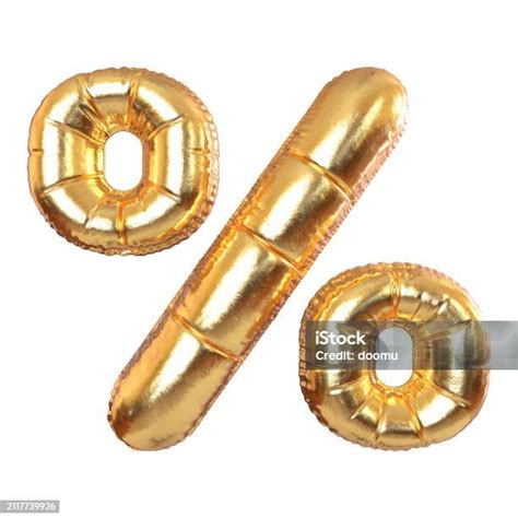 황금 금속 풍선 퍼센트 기호 기호 축제 텍스트 휴일에 대한 3d 렌더링 풍선에 대한 스톡 사진 및 기타 이미지 풍선 퍼센트 기호 컷아웃 Istock