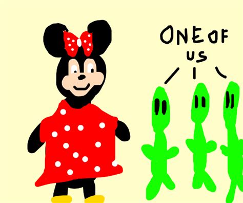 Minnie Mouse On An Alien Planet Drawception