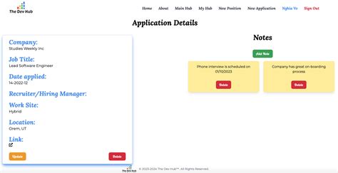 Github The Dev Hub Project Front End Organization Tool For Job Searching