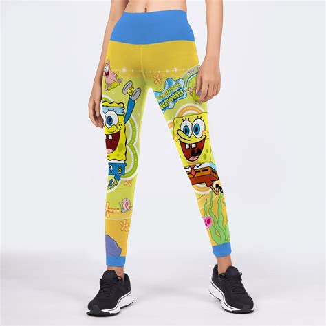 Womens Leggings Happy Spongebob Squarepant Leggings