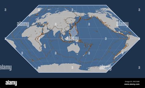 Shape Of The Philippine Sea Tectonic Plate On The Solid Contour Map In The Eckert I Projection