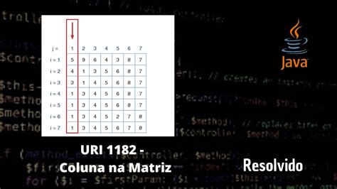 Aprenda A Manipular Apenas As Colunas De Uma Matriz Em Java URI 1182