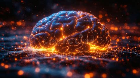 Visual Representation Of A Brain Showcasing Quantum Computing Concepts