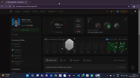 Ritika Singh On Linkedin Leetcode Codingchallenge Selfimprovement