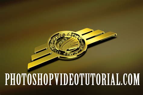 3d Gold Logo Mockup Retear