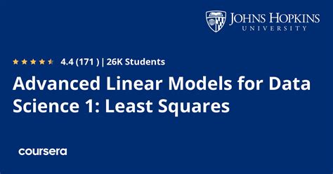 Advanced Linear Models For Data Science 1 Least Squares Coursya