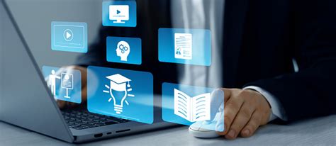 디지털 기술 화면에서 온라인 수업에 참석하는 사업가 E러닝 교육 가상 화면에서 디지털 인터넷 수업 및 온라인 웨비나 교육 인터넷 기술 학습에 대한 스톡 사진 및 기타 이미지