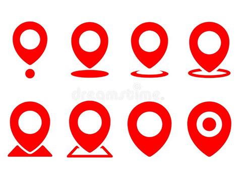 Pin Pointer Icon Set Stock Illustration Illustration Of Information