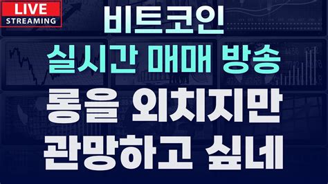 롱을 외치지만 관망하고 싶네 방송 비트코인 실시간 분석 및 매매 방송 24 2 4 Youtube