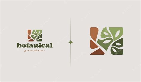 Plantilla De Logotipo De Planta Botánica Símbolo Premium Creativo