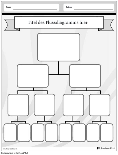 Flussdiagrammvorlage 1 Für Neue Seite Erstellen Schwarzweiß