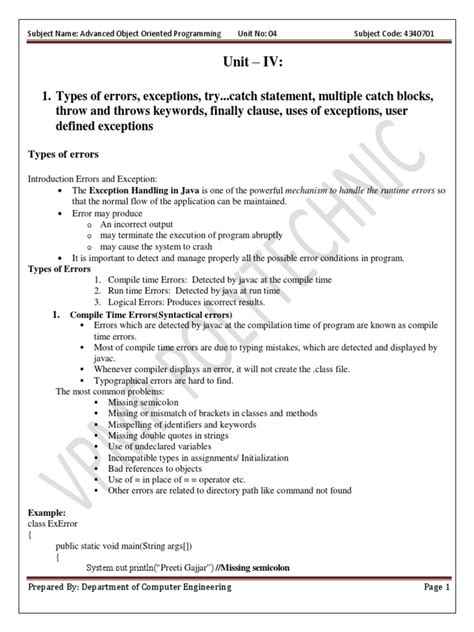 Java Unit4 Pdf Java Programming Language Programming