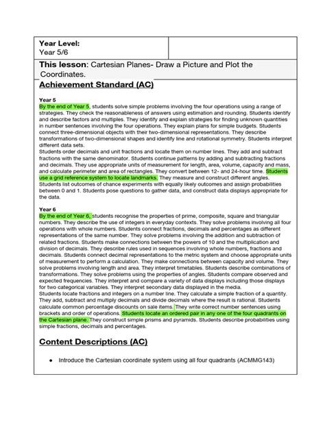Cartesian Planes Plotting Coordinates Pdf