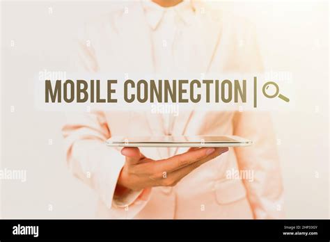 Conceptual Display Mobile Connection Word For Secure Universal Login Solution Using Mobile