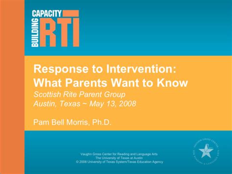 RTI Implementation The Meadows Center