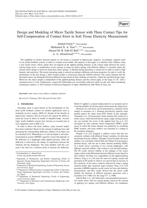 Pdf Design And Modeling Of Micro Tactile Sensor With Three Contact Tips For Self Compensation
