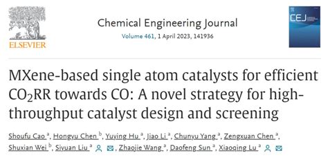 Cej 用于高效co2rr的mxene基单原子催化剂 Csdn博客