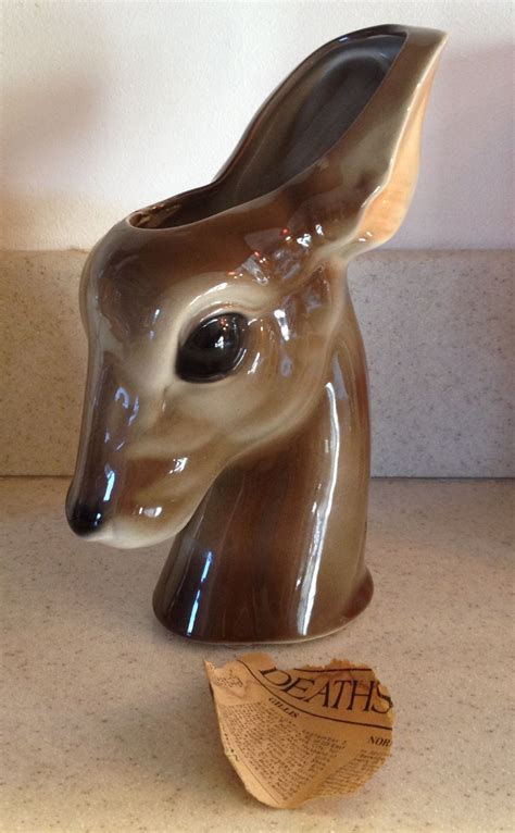Awesome Ceramic Deer Head Pencil Holder Thingy Found At An Estate Sale