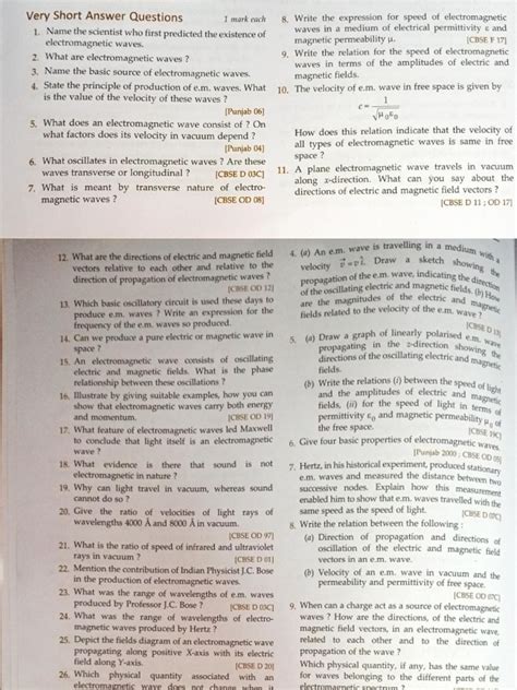 Chapter 8 Assignment 8 Em Waves Pdf