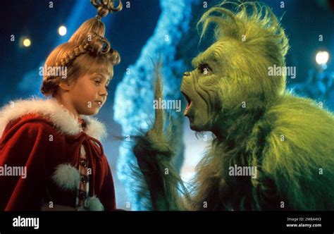 Jim Carrey And Taylor Momsen In How The Grinch Stole Christmas 2000
