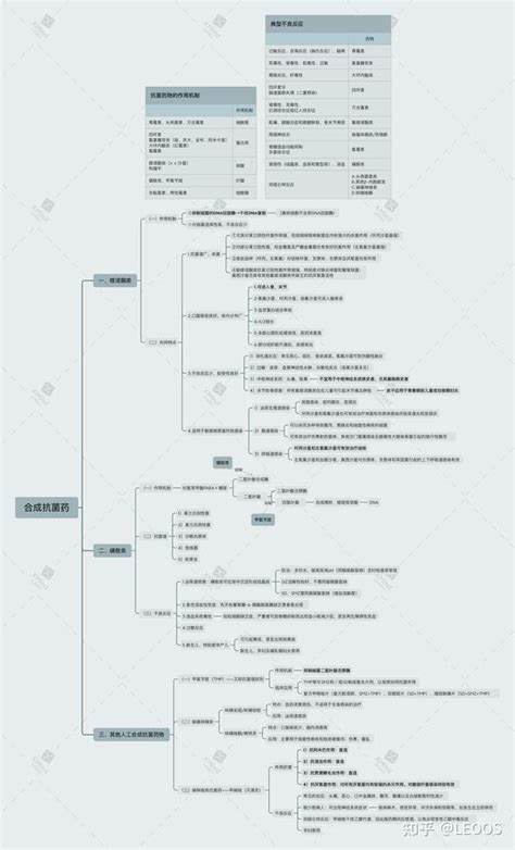 药理学 思维导图 景晴老师 板书 知乎