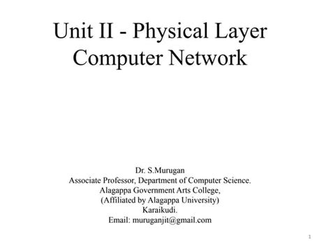 Lecture Notes Unit Ii The Physical Layer Pdf
