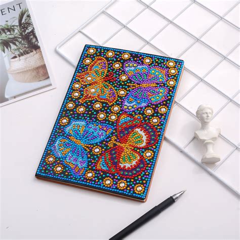 Notebook Rainbow Butterflies Premium Diamond Art Accessory