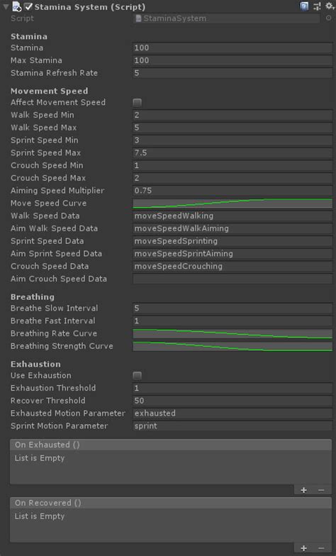 Staminasystem Monobehaviour Neofps Scripting Reference