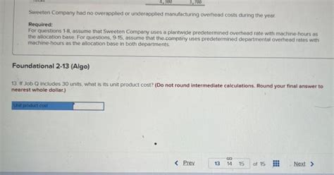 Solved Required Information The Foundotional 15 Algo