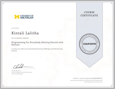 K Lalitha On Linkedin Successfully Completed Programming For Everybody