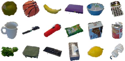 a subset of objects from the rgb d object dataset [27] used for the