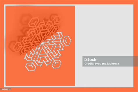 반으로 접힌 종이 눈송이 조각 구부러진 흰색 배경 3d 그림자에 아름다운 그림자를 투사 가리기에 대한 스톡 사진 및 기타 이미지