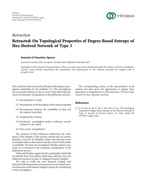 Pdf Retracted On Topological Properties Of Degree Based Entropy Of