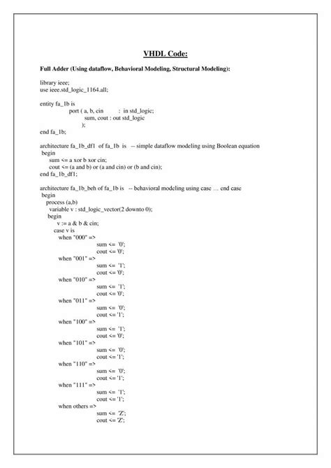 Vhdl And Verilog Hdl Lab Manual Notes Learnpick India