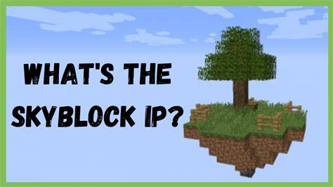 Minecraft Skyblock Server Ip Address Youtube