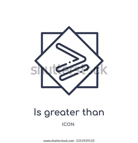 Greater Than Equal Icon Signs Outline Stock Vector Royalty Free 1315929110 Shutterstock