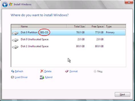 Custom Format Drive During Server 2008 Install Mcb Systems