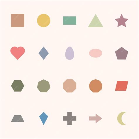 Premium Vector Geometric Shapes Icon In A Flat Color Illustration