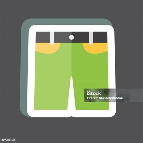 스티커 반바지 남성 액세서리 기호에 적합합니다 편집 가능한 간단한 디자인 디자인 템플릿 벡터 간단한 기호 그림 0명에 대한 스톡