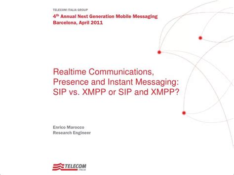 ppt realtime communications presence and instant messaging sip vs