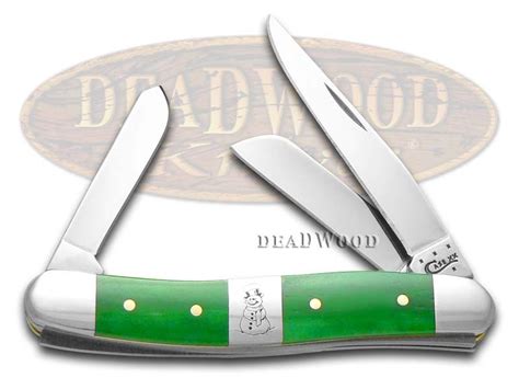 Case Xx Christmas Bright Green Bone Medium Stockman Stainless Pocket