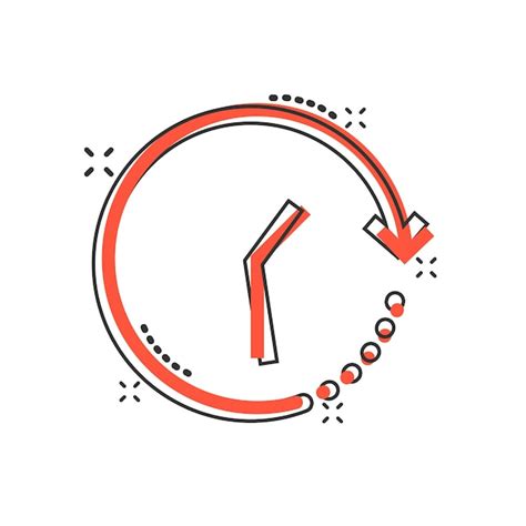 Premium Vector Clock Icon In Comic Style Watch Cartoon Vector