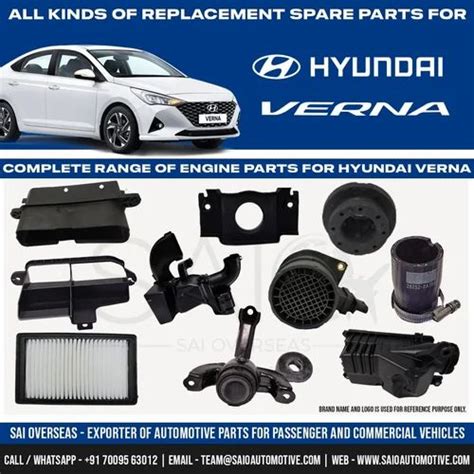 Hyundai Verna Spare Parts Genuine Oem Aftermarket Replacement Creta