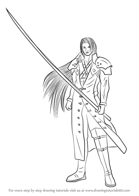 How To Draw Sephiroth From Final Fantasy Final Fantasy Step By Step
