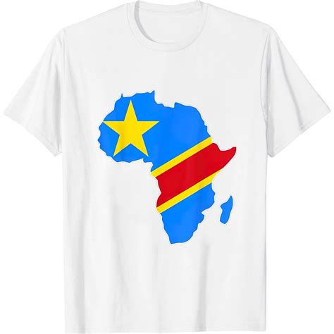 Love Democratic Republic Of Congo Rdc Drc Flag Africa Map Womens T