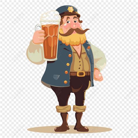 맥주 머그잔을 들고 전통 의상을 입은 옥토버페스트 클립 아트 만화 캐릭터 벡터 Png 일러스트 무료 다운로드 Lovepik