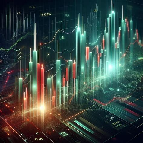 Financial Data Visualization With Candlestick Charts And Network Nodes Stock Market Blockchain