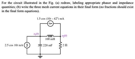 solved for the circuit illustrated in fig a redraw labeling